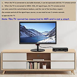 Feihe 19 Inch TV, LED Widescreen TV with Digital ATSC Tuners HDMI/VGA/AV/USB, 19 Inch Flat Screen TV with Built in Dual Speakers for Kitchen and RV Camper