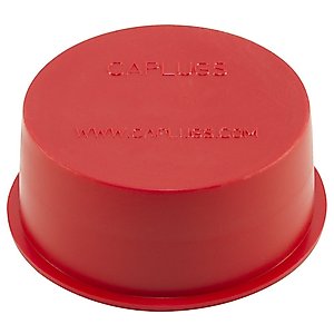 Caplugs ZTV19AQ1 Plastic Tapered Vinyl Cap and Plug. TV-19A, PVC, Cap OD 1.667" Plug ID 1.871", Red (Pack of 24)