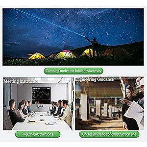 Long Range Green Laser Pointer High Power, Strong Laser Pointer Pen,2000 metres Powerful Tactical Green Lazer Pointer Light Rechargeable, Star Cap Adjust for Astronomy Hiking, Cat Laser Toy USB Charge