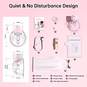 Breast Pump Electric,TSRETE Wearable Breast Pump,Hands Free Breast Pump,Portable Breast Pump with 2 Modes,9 Levels,LCD Display,Memory Function Rechargeable Single Milk Extractor - 24mm Flange