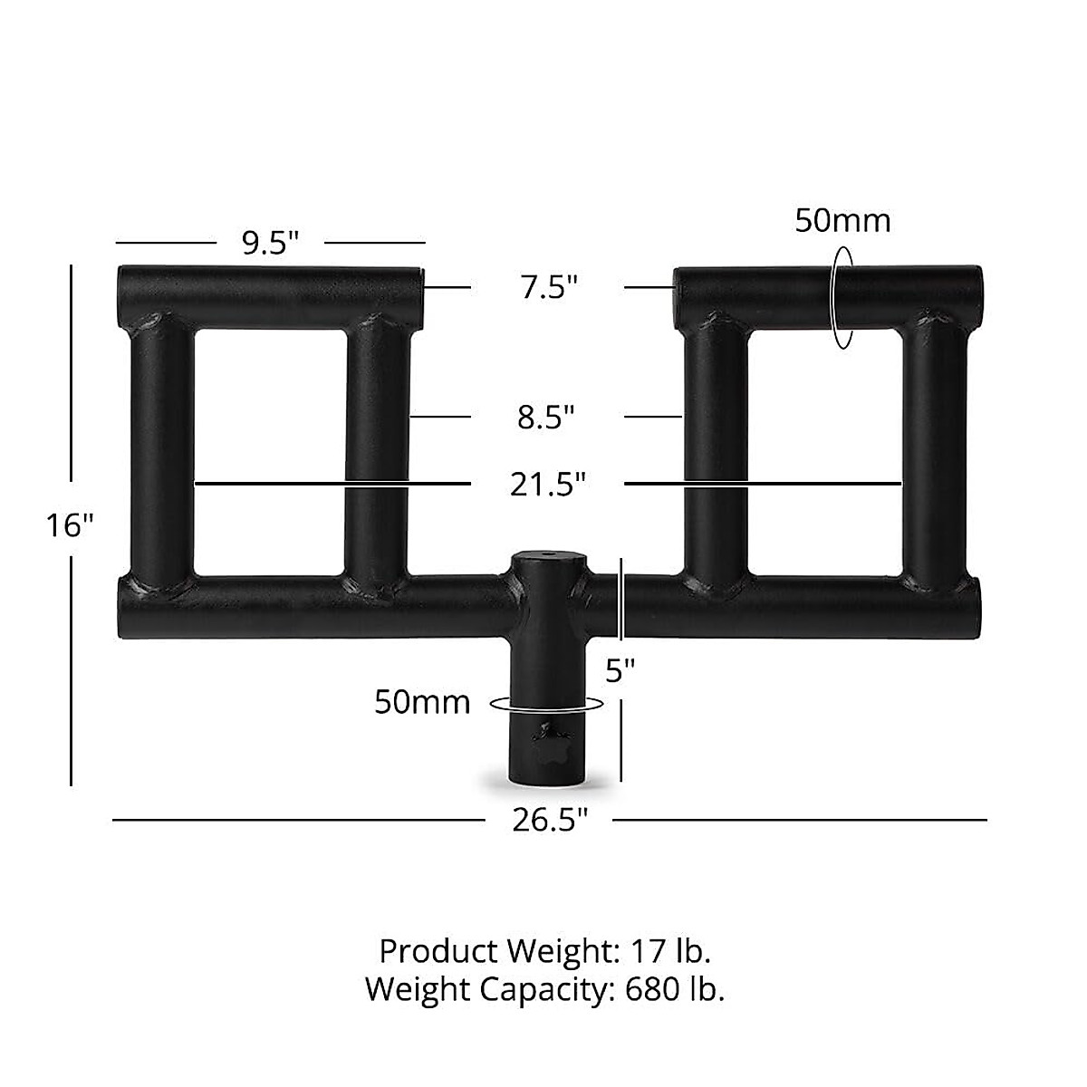 Titan Fitness Viking Press Landmine Attachment, 50mm Neutral Fat Grip Handle, Fits 2" Olympic Barbell, Home Gym Equipment for Shoulder Press, Row, Squat, Deadlift & More