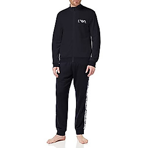 Emporio Armani Men's Iconic Terry Sweater and Trouser Set, Marine, X-Large