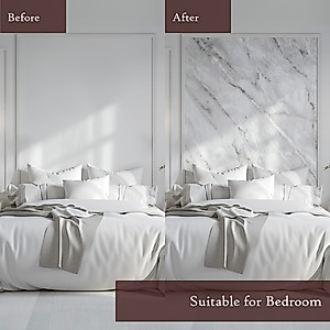 Granite Look Marble Effect Interior Film Vinyl Self Adhesive Peel-Stick Counter Top (VBS710(Matte Black Grey))