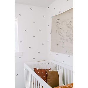 Modern Maxwell Wall Art Decals for Boys Girls Nursery, Bedroom, Living Room Archer Black Arrowheads Room Sticker Set 112 Pieces