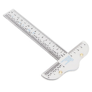 T Ruler T Ruler Inch Cm Scale Clear Acrylic Portable Multifunction Drafting Ruler Clear Graduation T Ruler for Art Binding Crafts Easy Reference
