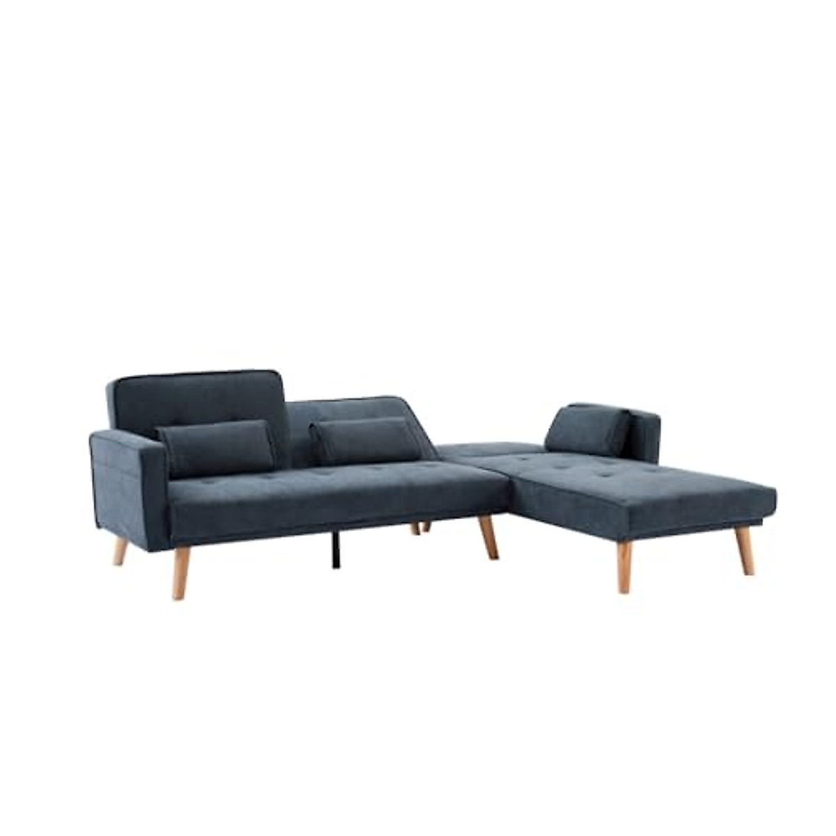 Angola AFLHYJK Convertible Sectional Sofa Sleeper, Right Facing L-Shaped Sofa Counch for Living Room- Chaise for Living Room Furniture