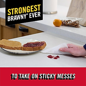 Brawny® Tear-A-Square® Paper Towels, 2 Double Rolls = 4 Regular Rolls