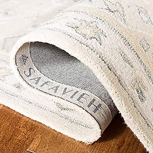 Safavieh Micro-Loop Collection 8' x 10' Beige/Ivory MLP505B Handmade Medallion Premium Wool Area Rug