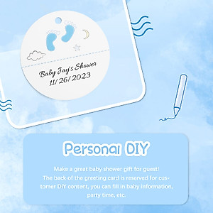 iAOVUEBY Baby Shower Favors, Unique Baby Shower Gifts for Guest Gift Set - 12 PCS Bath Bombs Organza Bags Little Pacifier Thank You Card, Gender Reveal Party Favors for Guests (Boy's are The Bomb)