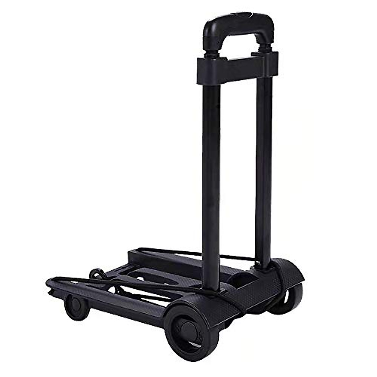 Plastic Folding Luggage Cart with 2 Wheels Lightweight Minisize Hand Truck for Travel, Moving,Camping and Office School Use Trolley(Small Base Plate 12.6"x9"inch)