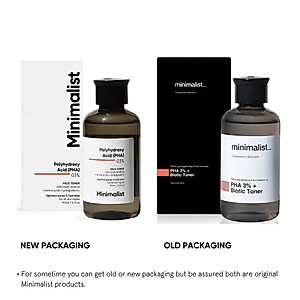 Minimalist 3% PHA Alcohol Free Hydrating Face Toner for Pore Tightening | Mild Exfoliation, pH Balancing & Rebalancing Skin Microbiome | for Women & Men | 5 Fl Oz / 150 ml