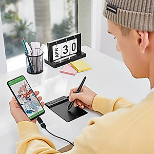 VEIKK VK430 Drawing Tablet 4x3 inch OSU Tablet, Portable Computer Graphics Tablets with 4 Shortcut Keys 8192 Levels Battery-Free Stylus Pen, Compatible with Mac/Windows/Android/Chrome/Linux