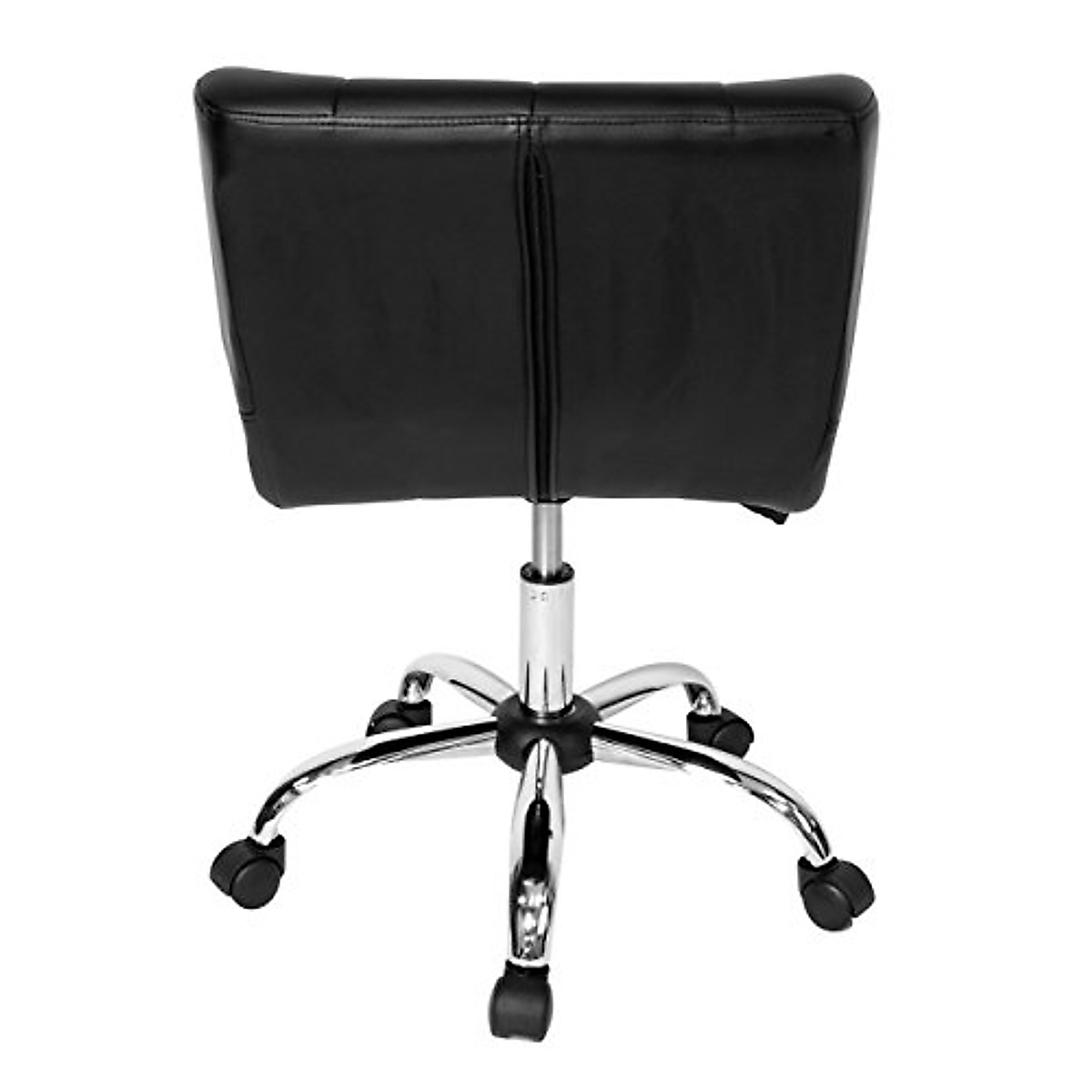 Calico Designs Modern Black Crest Armless Office Chair Swivel Task Chair Desk Chair Computer Chair, Black,