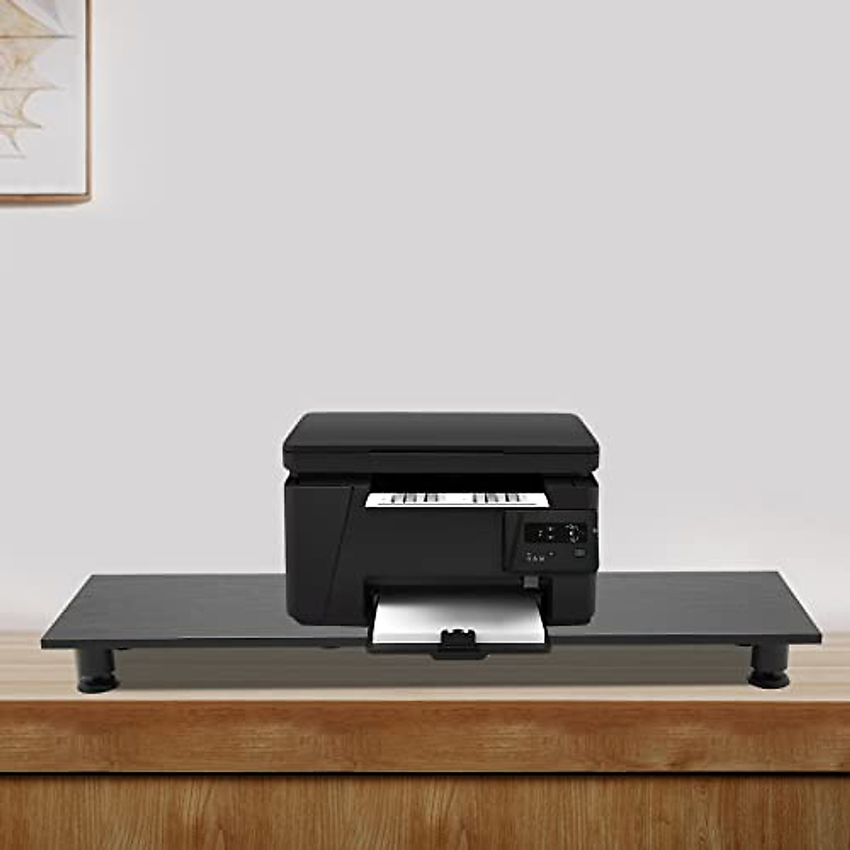 YIYIBYUS Dual Monitor Stand Riser, Large Monitor Riser , Desktop Stand Storage Organizer for Laptop Computer/TV/PC/Printer (Black)