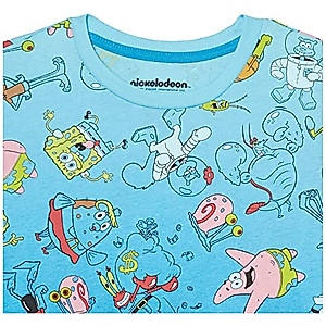SpongeBob SquarePants Big Boys 2-Pack T-Shirt Bundle-Nickelodeon, Mint Dye/Black