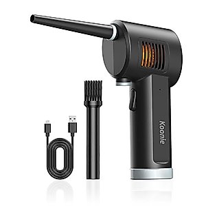Koonie Cordless Air Duster, Battery Operated Computer Cleaning Duster, Portable Replaces Compressed Air Cans, 6000mAh 10W Fast Charging Air Blower, No Gas for Computer Keyboard, Car, Pet House