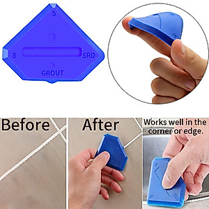 Yoki Peony Professional Silicone Caulking Tool Kit, Reusable Silicone Profiling Kit with Sealant Finishing Tools and Caulk Removal Tools - Caulk Scraper Tool