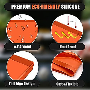 36" Silicone Griddle Mat for Blackstone Griddle, Heavy Duty Food Grade Silicone Griddle Cover Mat Full-edge, Reusable Griddle Accessories for Blackstone, Protect Griddle from Insects, Dirt & Rust