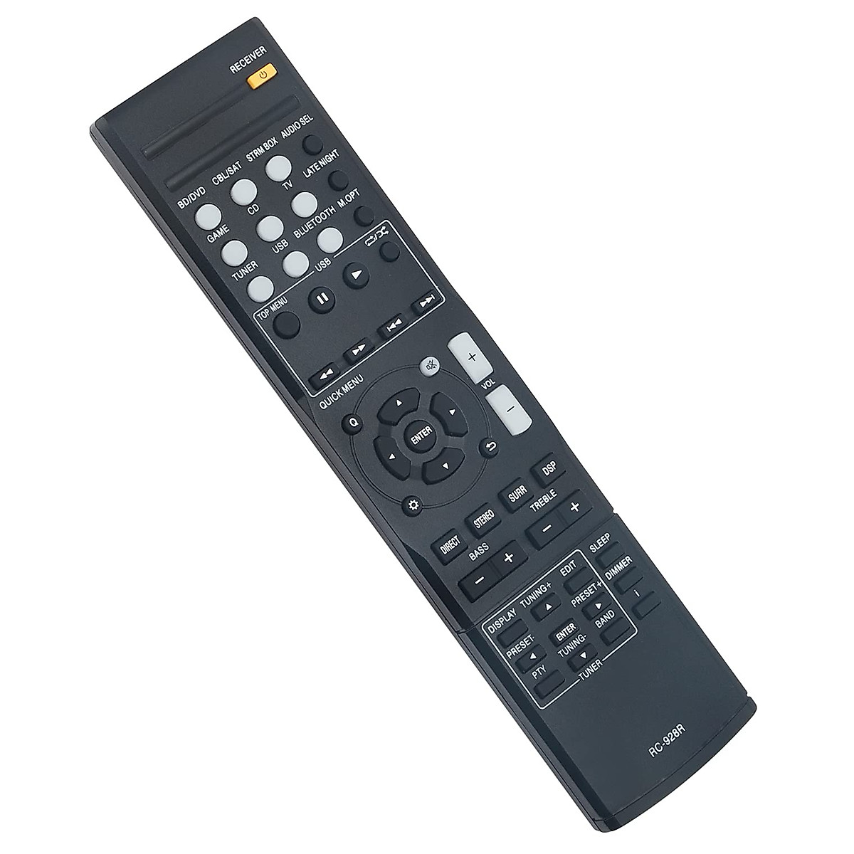 RC-928R Replacement Remote Control Supports for Onkyo AV Receiver HT-S3800 TX-SR353 HT-S3800 TX-SR373 HT-S3900 HT-R397 HT-P395 RC-909R HTS3800 TXSR353 HTS3800 TXSR373 HTS3900 HTR397 HTP395 RC909R