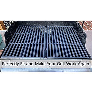 Leship 19.5 inch Cooking Grates Replace for Weber 7524, 7528, Weber Genesis 300 Series Genesis E310 E320 E330 S310 S320 S330 EP310 EP320 EP330 Grills, Cast Iron Grill Grates (19.5" x 12.9" Each)