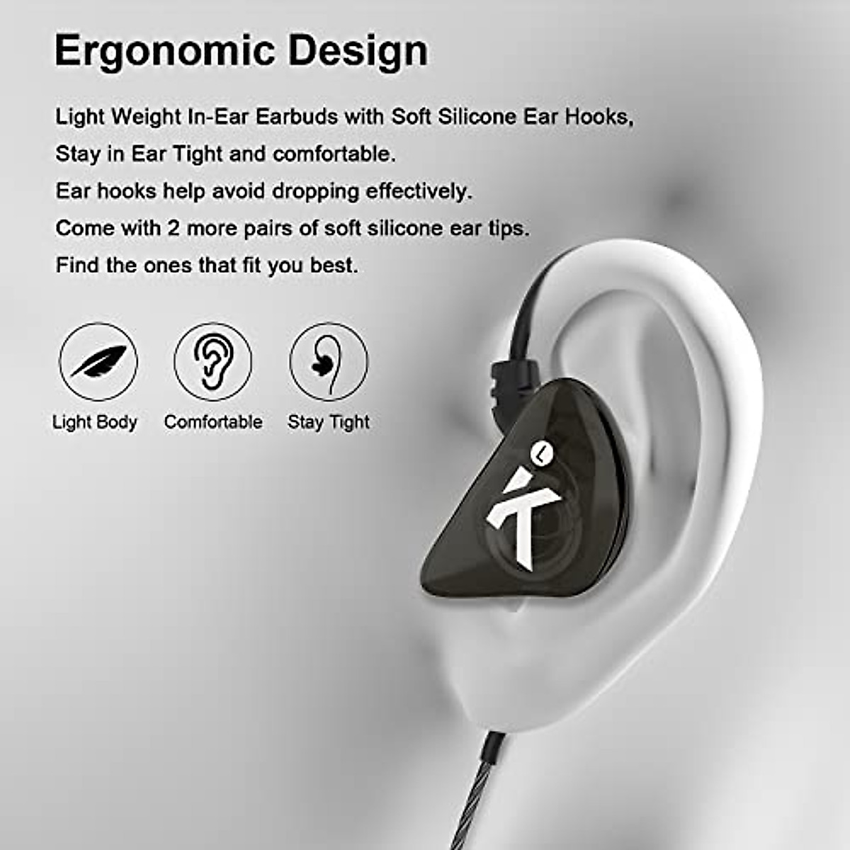 APETOO Sports USB C Headphone Wired Earbuds with Mic Hi-Res DAC,Noise Cancelling Earphones in-Ear Headset Earhooks for Samsung S22 S21 Ultra 5G S20+ S20FE Z Flip4 Fold4,Pixel 7 6 6a 5 4XL,Oneplus 10T