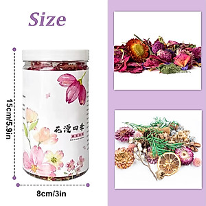 5.5 Oz Natural Flower & Herb Hamster Bedding, Small Animal Soft Flower and Dried Fruit for Hamster Cages and Habitat Decor, Flower Bedding Odor Control for Hamster Chinchilla and Other Small Pet