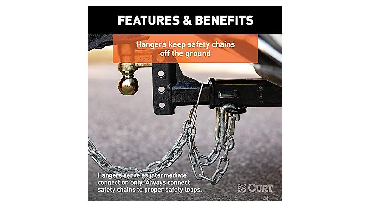 CURT 45807 Trailer Safety Chain Holder - Durable & Easy Use