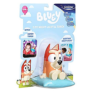 Bluey - Bingo 2 in 1 Bedtime Night Light and Handy Flashlight - LED Night Light with Auto-Off Timer