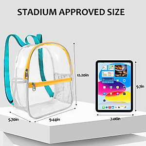 emissary Clear Backpack Stadium Approved, Heavy Duty Clear Backpacks For School, Clear Bookbag For School, See Through Backpack, Clear Plastic Backpack, Clear Concert Backpack, Transparent Backpack