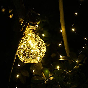 Decorman 10 Pack Solar Wine Bottle Lights 20 LEDs Waterproof Fairy Cork String Silver Wire Craft Lights for Party, Wedding, Christmas, Holiday, Garden, Patio or Table Decor