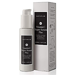 Naturium Vitamin C Super Serum Plus Retinol, Hyaluronic Acid, Niacinamide & Salicylic Acid, Smoothing & Brightening Facial Care, 1.0 oz