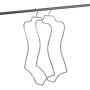 Arekuaei Rose Gold Wire Lingerie Hangers Body Shape Metal Display Bikini Swimwear hanger-10 of Pack