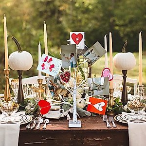 NEEDOMO Money Tree Gift Holder, 24" 2FT Lighted Birch Trees with LEDs, Battery Powered Timer with 12 Clear Clips Card, for Christmas, Lottery Ticket, Memo, Birthday, Wedding, Photo, Graduation (White)