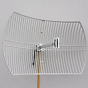 Premiertek Outdoor 2.4GHz 24DBI Directional High-Gain N-Type Female Aluminum Die Cast Grid Parabolic Antenna (ANT-GRID-24DBI)