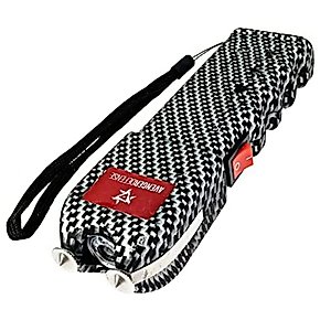 Avenger Defense Stun Gun for Self Defense - Protection Device for Women - Portable LED Flashlight (Cream White, Plastic)