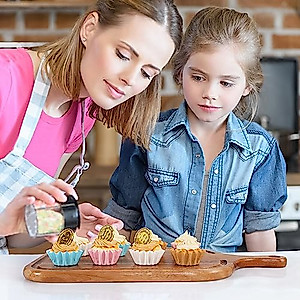 Caperci Grease-Resistant Natural Mini Cupcake Liners 200 Counts - Heavy Duty Paper Muffin Baking Cups, Odorless, No Muffin Pan Needed, Easily Peels (Natural)