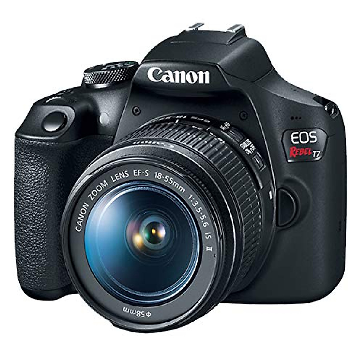 Rebel T7 DSLR Camera with EF-S 18-55mm f/3.5-5.6 is II Lens + 32GB Memory + Case+ UV +Tripod Accessory Bundle (13pcs)
