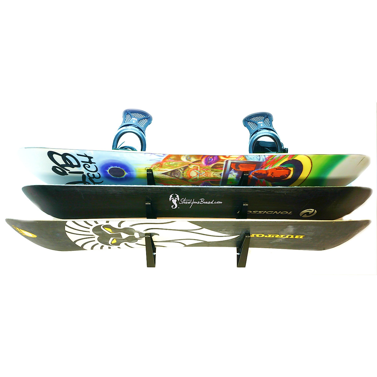 StoreYourBoard ABS Plastic Ski and Snowboard Storage Rack, Black, 20 in