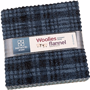 Bonnie Sullivan Woolies Flannel Stormy Seas Charm Pack 42 5-inch Squares Maywood Studio