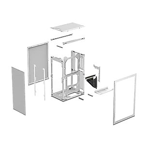 SSUPD Meshlicious Mini-ITX Small Form Factor (SFF) Case - One Tempered Glass Side Panel & One Mesh Side Panel with PCIe 3.0 Riser Cable -Tool-Free and Easy Accessibility (White)