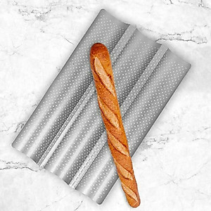 Bread Box for Kitchen 1pcs Hot Carbon Steel French Bread Baking Tray For Baguette Bake Mold Pan Diy Bread Mold Baking And Pastry Tool Cake Mold Farmhouse Bread Box