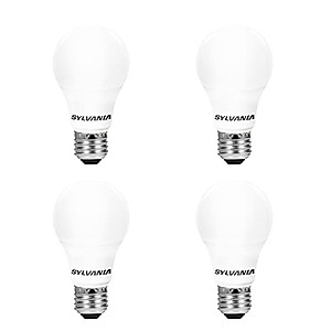 SYLVANIA LED A19 Light Bulb, 60W Equivalent, Efficient 8.5W, Frosted, 5000K, Daylight - (79284), 4 Count (Pack of 1)