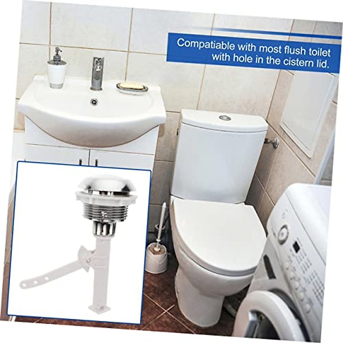 Angoily 5pcs toilet tank button toilet tank part push button replacement single flush toilet button toilet tank fittings Toilet Repair Push Button abs flush valve individual handle