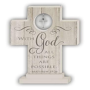 Cathedral Art (Abbey & CA Gift Standing Cross-with God, One Size, Multicolored 1.75" x 4.00"