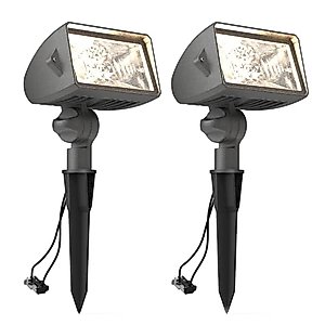 VENUS MANUFACTURING 2 Pack Low Voltage Wall Wash Lights 12V LED Landscape Lighting 18 Watt 600 Lumen Flag Light 2700K Warm White Metal Outdoor Spotlight Black Trees Light for Garden & Yard