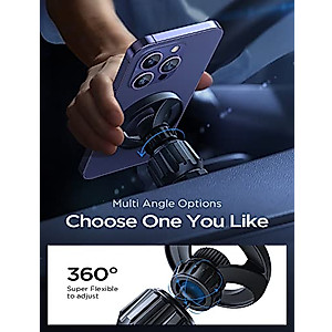 LISEN for MagSafe Car Mount [16 Strong Magnets] Magnetic Phone Holder for Car, Hands Free iPhone Car Holder Mount Vent Phone Mount for Car Fit for iPhone 14 13 12 Pro Max Plus Mini