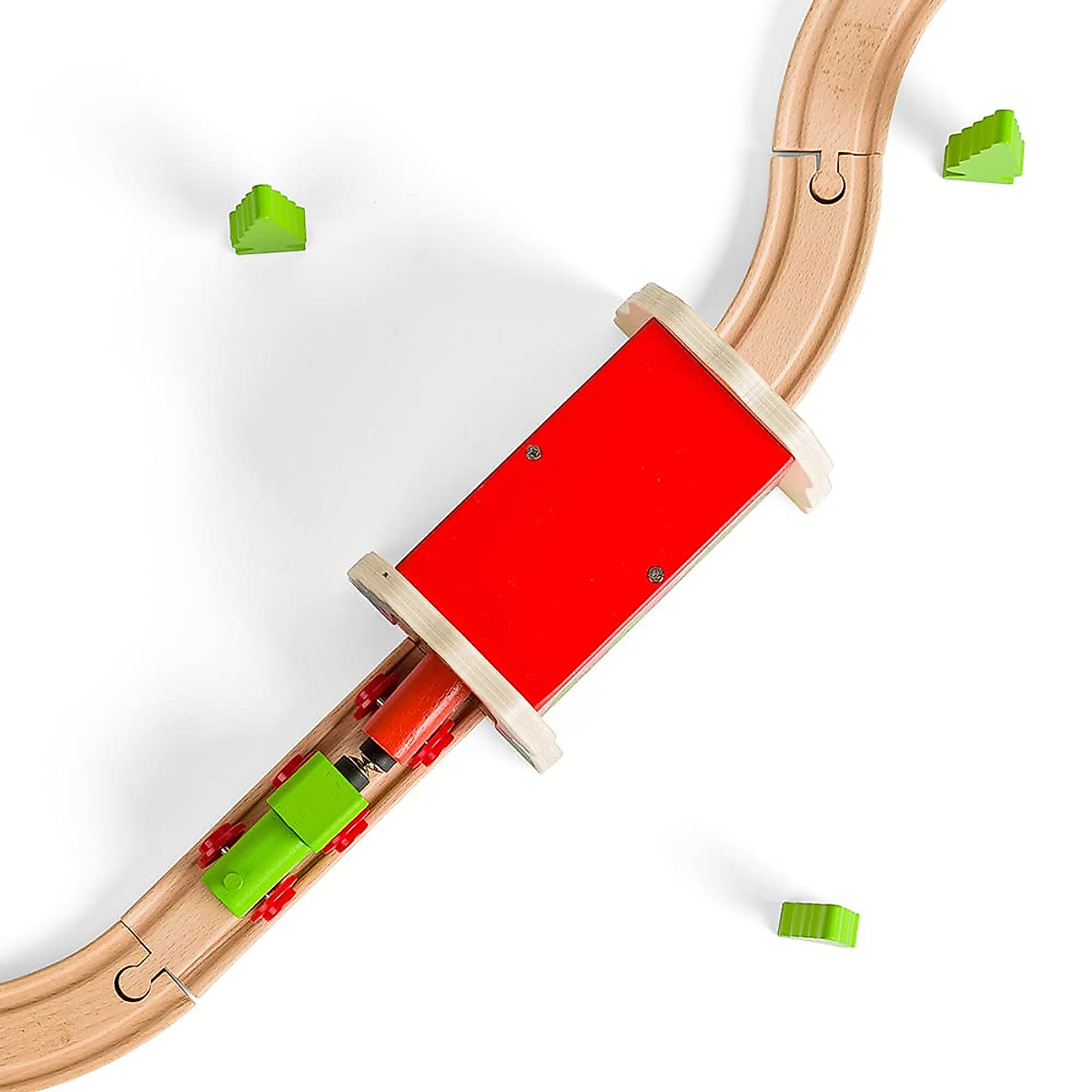 Bigjigs Rail Red Brick Tunnel, Wooden Toys, Train Set, Train Tunnel, Wooden Train Track Accessories, Bigjigs Accessories, Train Toys, Train Tunnel for Kids