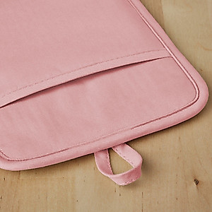 KitchenAid Ribbed Soft Silicone Pot Holder Set, Dried Rose, 7"x9"