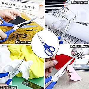 Scissors Bulk 24-Pack, BURVAGY 8" Multipurpose Sharp Scissors for School Office Home，All Purpose Scissors Stainless Steel Blades Safety Soft Grip Handles,Right/Left Handed…