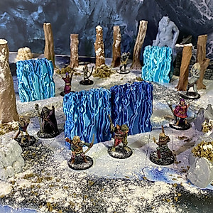 Extruded Gaming Fire and Ice Wall Spells